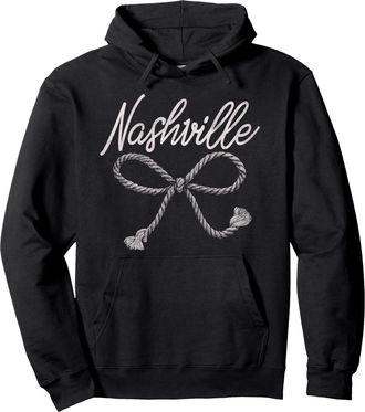 Trendy Apparel Nashville Tennessee Rope Ribbon Bow Pullover Hoodie