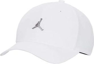 Nike Jordan Nike FD5186 J Rise Casquette S CB MTL JM Taille M/L, Blanc/gris m&eacute;tallis&eacute;, M/L