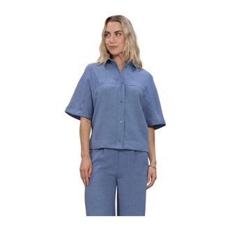 Est'seven Freya Top - - Blouses & Shirts - Damen - Blau - L