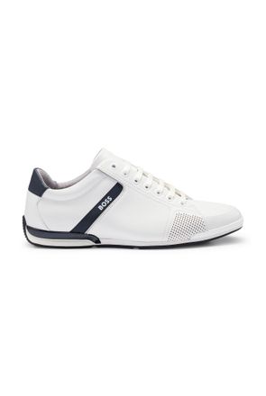 BOSS Men Saturn_Lowp_lux4 A_N Sneaker White 48 EU