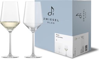 Zwiesel Glas Sauvignon Blanc Weißweinglas Pure (2-er Set), anmutige Weingläser für Weißwein, spülmaschinenfeste Tritan-Kristallgläser, Made in Germany (Art.-Nr. 12