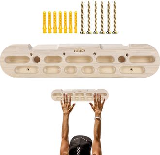 Generic Kletterhangboard - Fingerbrett aus Holz f&uuml;r das Felstraining | Hangboard-T&uuml;rhalter | Klimmzugstange zum Klettern | Kraft- und Griff&uuml;bungsbrett f&uuml;r den