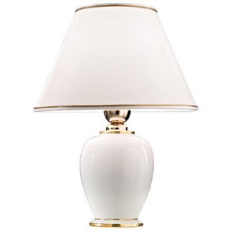 Kolarz Kolarz GIARDINO - Lifestyle Fabric Tapered Shade Tischleuchte aus poliertem Elfenbein, 1x E27