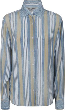 Ermanno Scervino Femme, Blouses et Chemises, Bleu, Taille: 36 FR Womens Chemises Clothing Blue Ss26