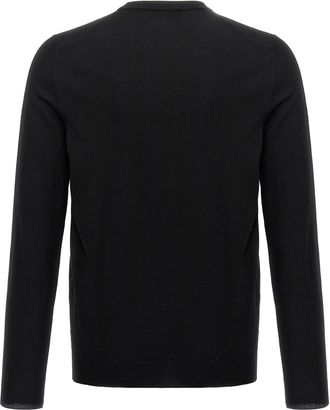 Zanone Wool Crew Neck Sweater - Black