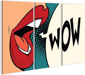 Islandburner Prime Bild auf Leinwand Pop Art Mund Wow! Cartoon Comic Bilder Wandbilder Poster