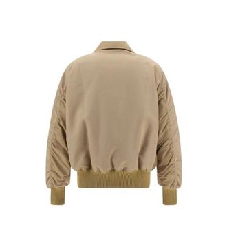 Palm Angels Mens Beige Polyamide Bomber Clothing