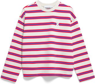 Armedangels Damen Sweatshirt aus Bio-Baumwolle Iconic &Aring; FRANKAA Bold Oversized Fit Undyed-Mars Red-Dynamo Blue