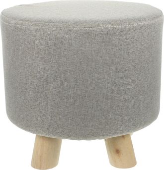 PartyKindom EPIGEIST Kleiner Runder Holz hocker mit Stoffbezug Stabiler Fußhocker für Wohnzimmer und Schlafzimmer Vielseitiger Sitz Tritthocker Leichte und Pflege