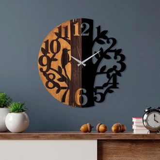 Asir Group LLC Asir Group Llc - Horloge en bois et m&eacute;tal Clock Arbre