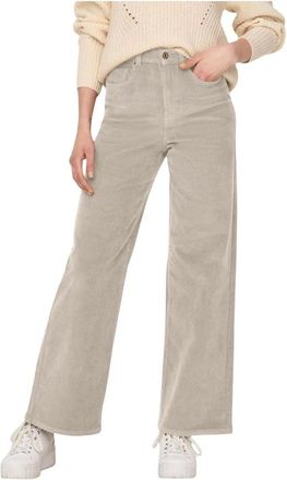 Only Only, Femme, Pantalons, Beige, Taille: 42 FR L32 Wide Pantalons
