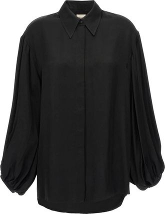 Khaite Femme, Blouses et Chemises, Noir, Taille: 34 FR Bam Shirt