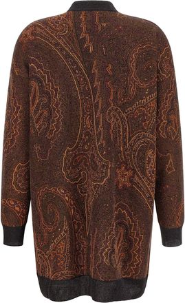 Etro Paisley Jacquard Cardigan - Brown