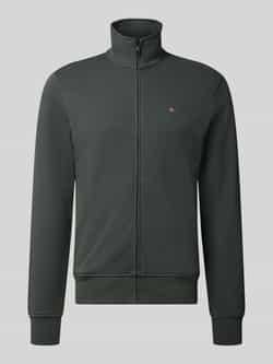 Napapijri Sweatjacke mit Stehkragen und Label-Stitching