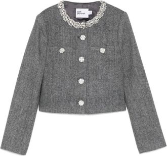 Self Portrait Femme, Vestes, Gris, Taille: 36 FR Rs26-038Ja Jacket