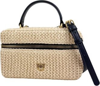 Pinko Pinko, Femme, Sacs, Beige, Taille: ONE Size Vanity Soft Mini Rafia