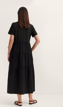 Bugatti Sommerkleid Materialmix mit asymmetrischen Raffungen