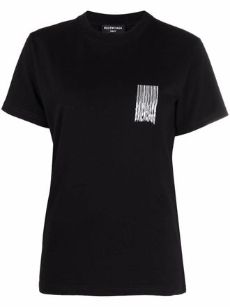 Balenciaga T-Shirt mit Print - Schwarz