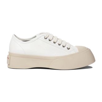 Marni Femme, Chaussures, Blanc, Taille: 39 EU Baskets Blanches Silhouette Basse Cuir