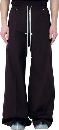 Rick Owens Homme, Pantalons, Brun, Taille: M Pantalon Large Stretch Bela avec Poches