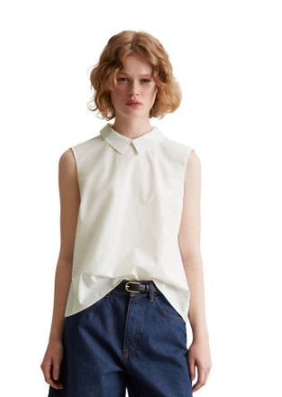 Marc O'Polo Denim Blusentop Knopfleiste und Faltendetails am R&uuml;cken, &auml;rmellos