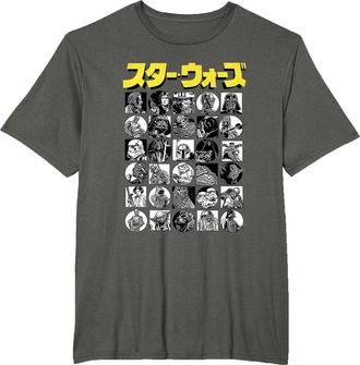Star Wars Japanes Logo Characters Badge T-Shirt