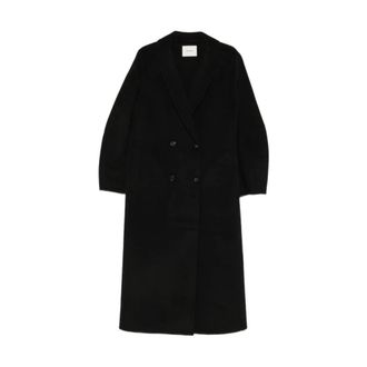 Lisa Yang Doubl&eacute;-Mantel mit Kn&ouml;pfen - - Coats - Damen - Schwarzk - M