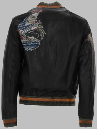 Mr & Mrs Italy Full-Grain Leather Jacket - Black