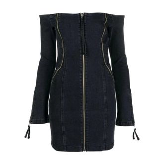 Blumarine Off-shoulder Denim Dress - - Dresses - Damen - Blau - XS