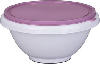 Zenker Große Rührschüssel Sweet Sensation mit Deckel 4,5 Liter - Perfekt für Back- und Kochliebhaber, Anti-Rutsch-Boden, spülmaschinengeeignet, Weiß/Frozen R