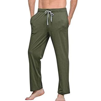 Generic Pantalon de plage long pour homme - Pantalon d&eacute;t&eacute; avec taille &eacute;lastique - Pantalon en tissu respirant - Coupe ajust&eacute;e - Pantalon de jogging - Couleur 