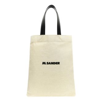 Jil Sander Flacher Shopper Canvas-Einkaufsbeutel - - Bags - Damen - Beige - ONE SIZE