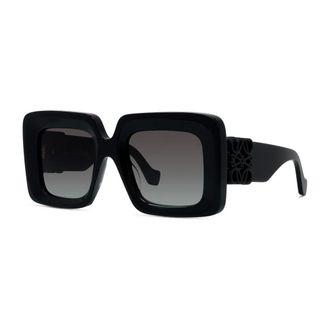 Loewe Femme, Accessoires, Noir, Taille: 51 MM Lunettes de soleil carr&eacute;es biseaut&eacute;es Maxi Anagram Loewe