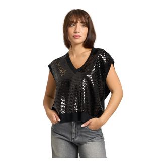 A|X Armani Exchange Damen, Strickwaren, Schwarzk, LGr&ouml;&szlig;e