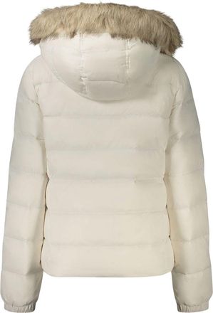 Tommy Hilfiger Removable Faux-Fur Hood Down Jacket - White