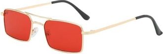 Generic Lunettes De Soleil &Agrave; Petite Monture En M&eacute;tal For Hommes Et Femmes, For Lext&eacute;rieur, La Conduite, Les Vacances(Red)