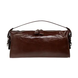 Iro Sac port&eacute; &eacute;paule Neo Alto verni - Femme - Sacs - Brun - Taille: ONE Size
