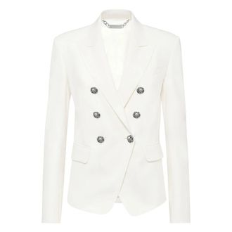 Philipp Plein Fitted Blazer - - Jackets - Damen - Wei&szlig; - L