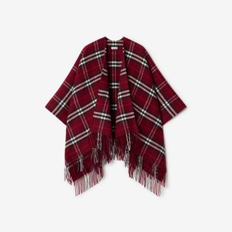 Burberry Woll-Kaschmir-Cape in Check