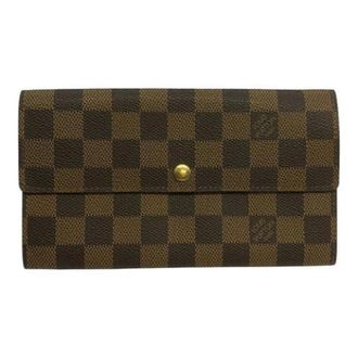 Louis Vuitton Portefeuille long Damier Pre-owned (bi-pli) - Femme - Pre-owned - Brun - Taille: ONE Size