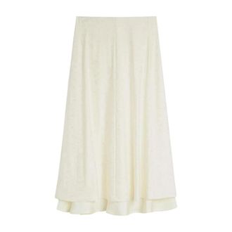Jil Sander Blumen Bestickter Rock - - Skirts - Damen - Beige - S