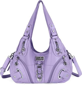 Angel Kiss Hobo Geldbörsen und Handtaschen für Frauen Satchel Handtasche Frauen Geldbörsen Große tägliche Schultertaschen, 8901 Violett