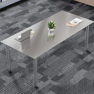 Generic Konferenztisch, rechteckiger, Rutschfester Edelstahl-Seminar- und Besprechungstisch f&uuml;r 2 Personen, kompakter Schulungstisch f&uuml;r F&uuml;hrungskr&auml;fte, robus