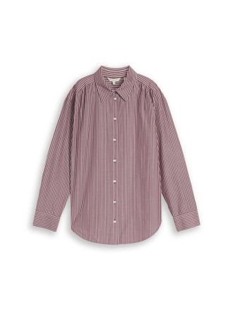Tom Tailor Langarmbluse Blusen & Shirts Loose Fit Popeline Hemdbluse