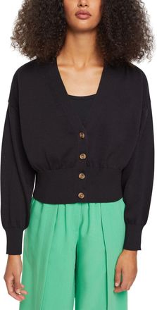 Esprit Damen 082EE1I321 Strickjacke, 001/BLACK, L