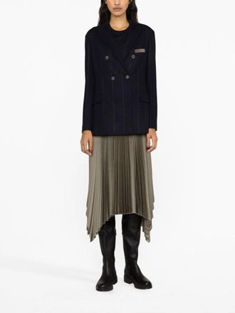 Fabiana Filippi Womens Stripe-Detail Double-Breasted Blazer Aw23 W