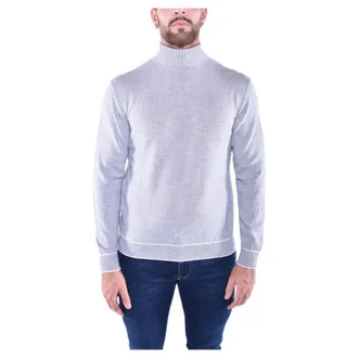 Eleventy Bestickter Rollkragenpullover aus Wolle - - Knitwear - Herren - Grau - M