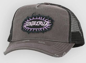 Santa Cruz Acid Oval Dot Front Meshback Cap slate