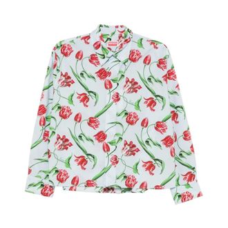Kenzo Femme, Blouses et Chemises, Multicolore, Taille: 38 FR Chemise en popeline de coton