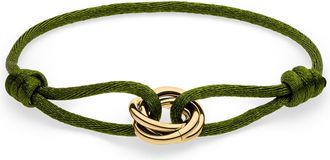 s.Oliver Bracelet - Elegantes Armband aus poliertem Edelstahl - gr&uuml;n - Textilband verstellbar bis 24 cm - wasserfest & hautfreundlich